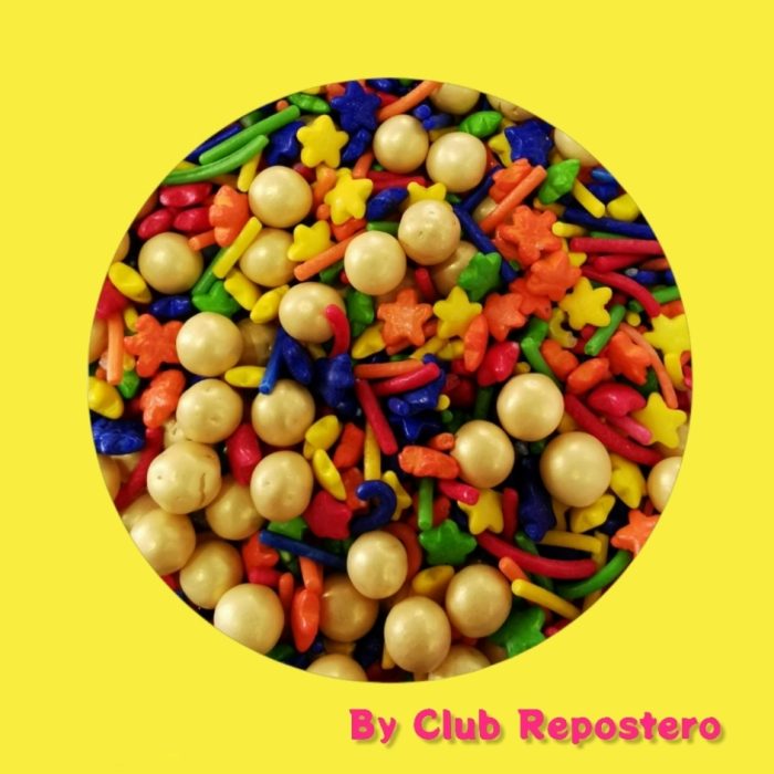 Sprinkles colores y gold - Club Repostero