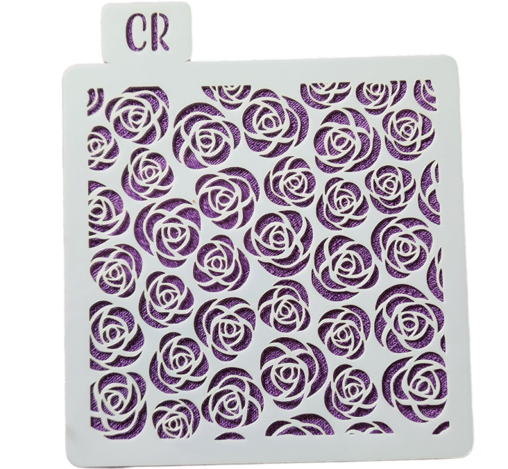 Stencil patron rosas - Club Repostero